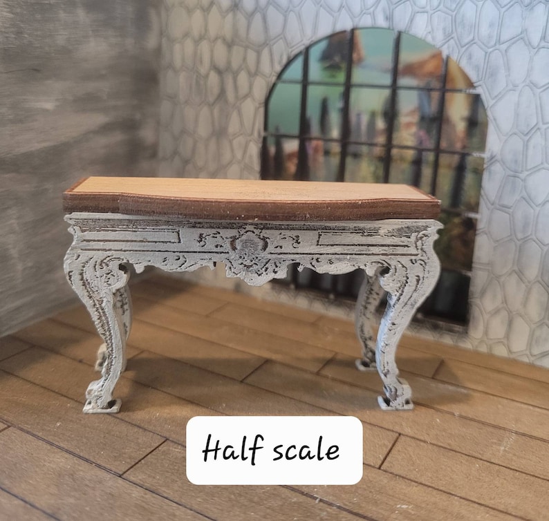 Half Scale Miniature Dollhouse Small Console Table Large or - Etsy