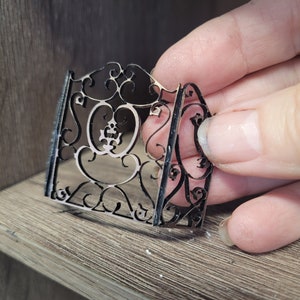 HALF Scale Miniature Dollhouse Elegant Wrought Iron Style Fireplace ...