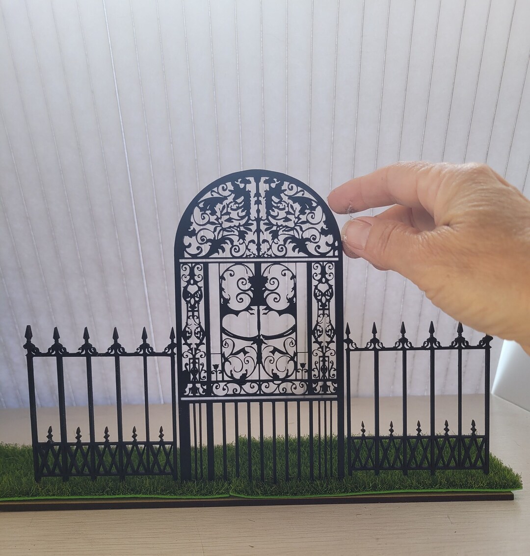 1:12 Scale Wrought Iron Style Gate and Fencing - Etsy