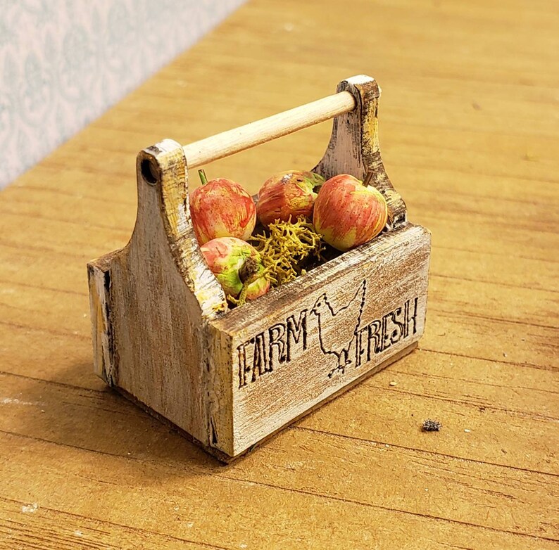 Charming dollhouse farm style caddy 1:12 scale available | Etsy