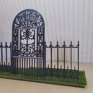 1:12 Scale Wrought Iron Style Gate and Fencing - Etsy