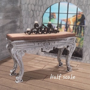 Half Scale Miniature Dollhouse Small Console Table Large or Small ...
