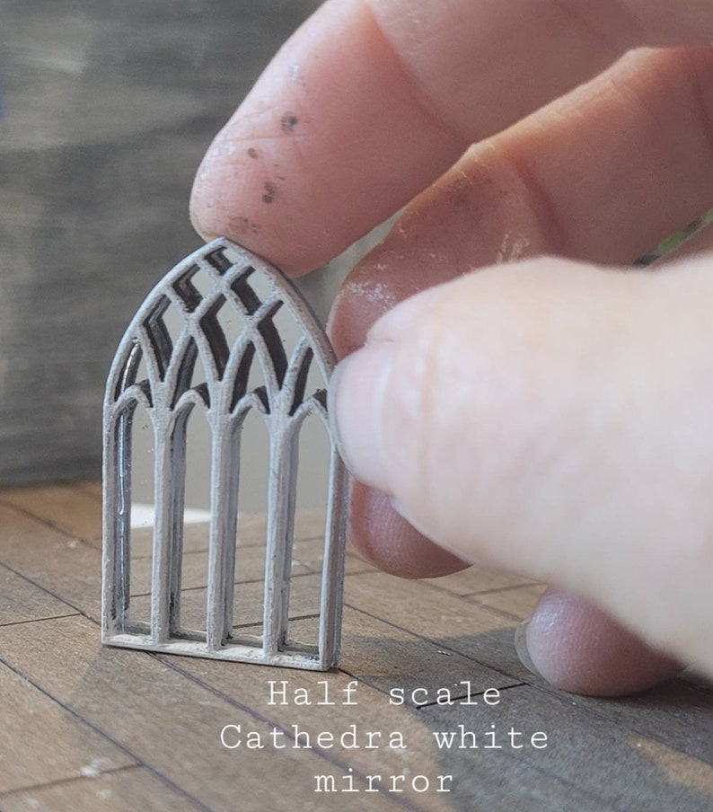 Half Scale Miniature Dollhouse Gothic Style Window or Mirrors - Etsy