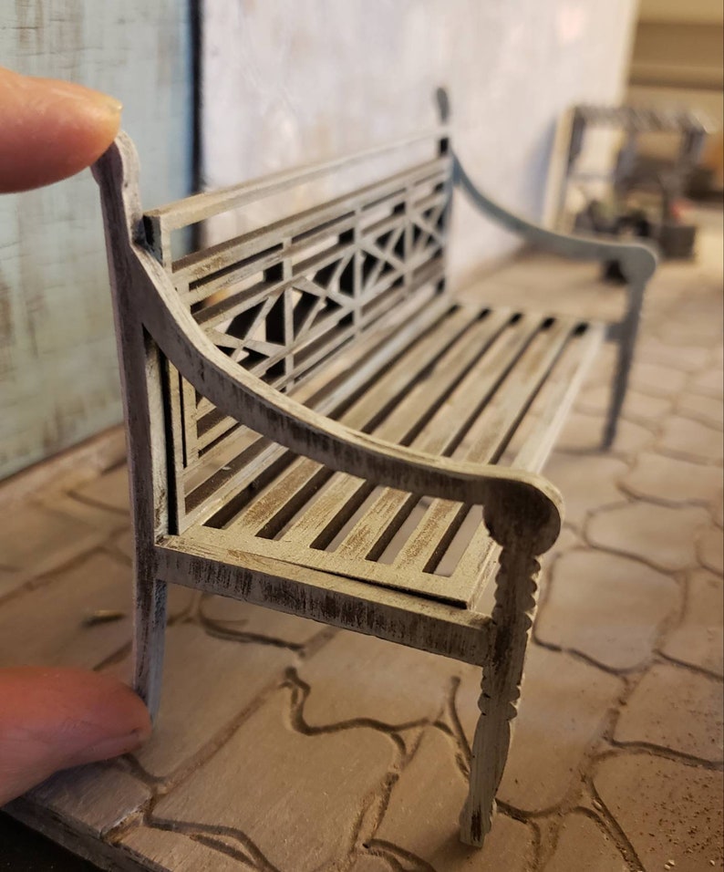 Miniature Dollhouse 1:12 Scale Bench Available Unfinished - Etsy