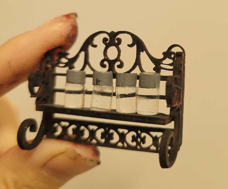 1:12 Scale Miniature Spice Rack With Jars Available as a Kit - Etsy
