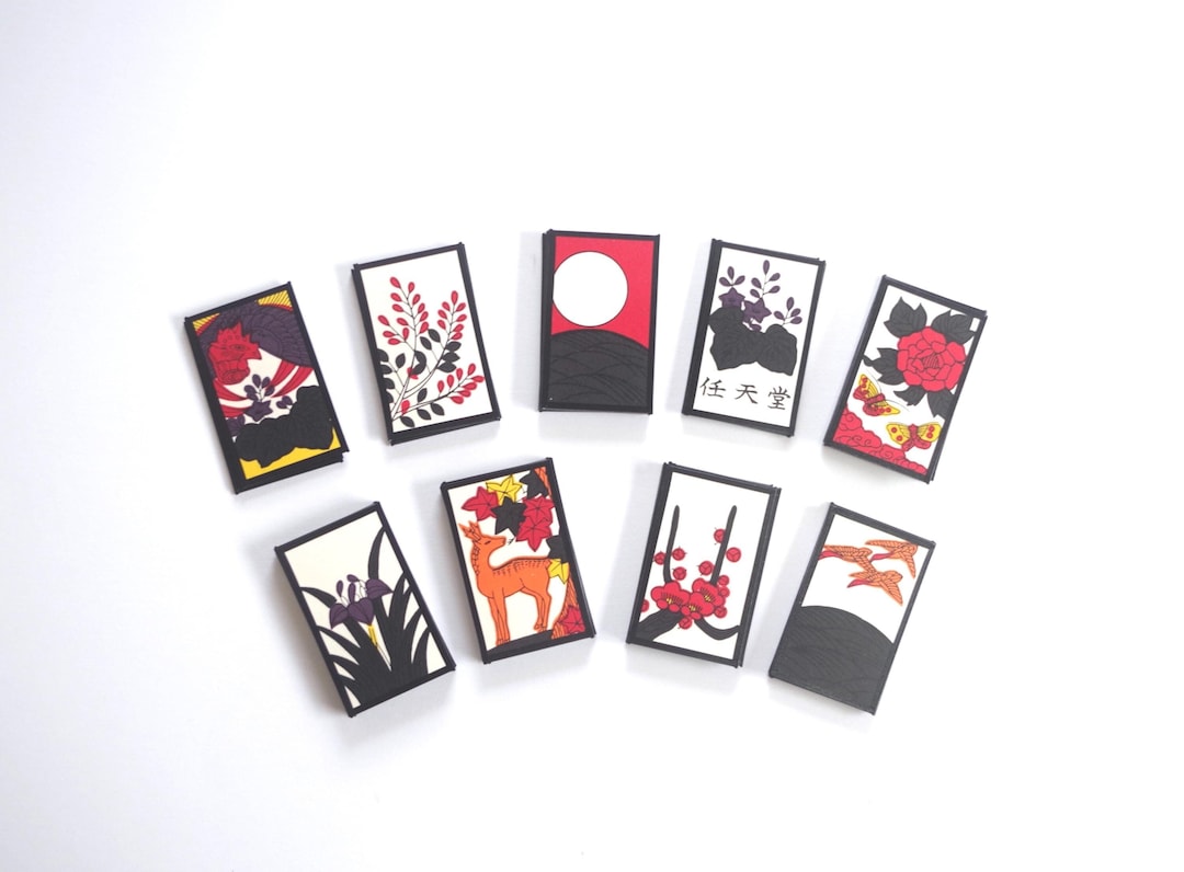 HANAFUDA BLACK 天狗 tengu Hanafuda Means flower Cards and It's a ...