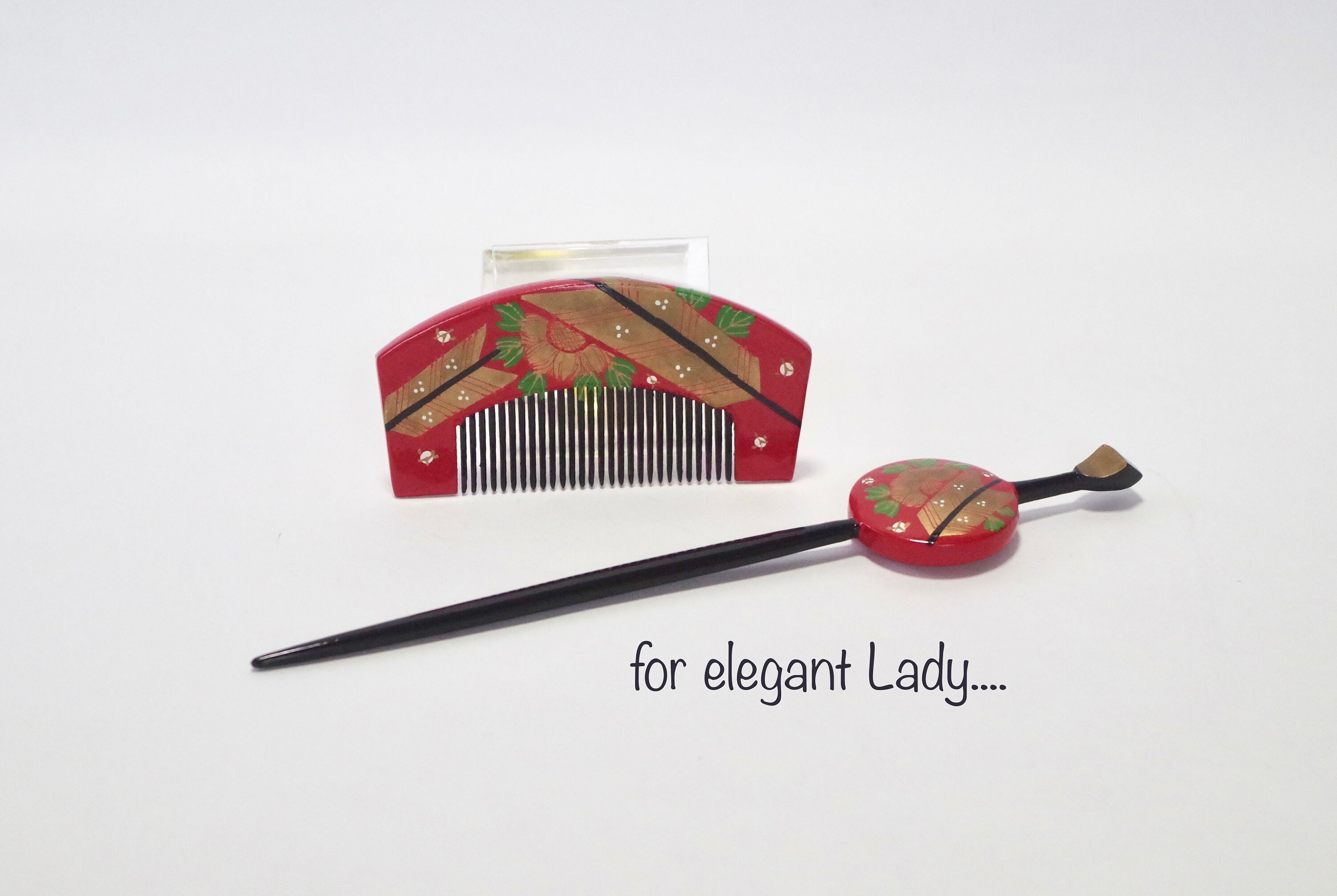 Japanese style comb and kanzashi Nostalgic Japanese style | Etsy