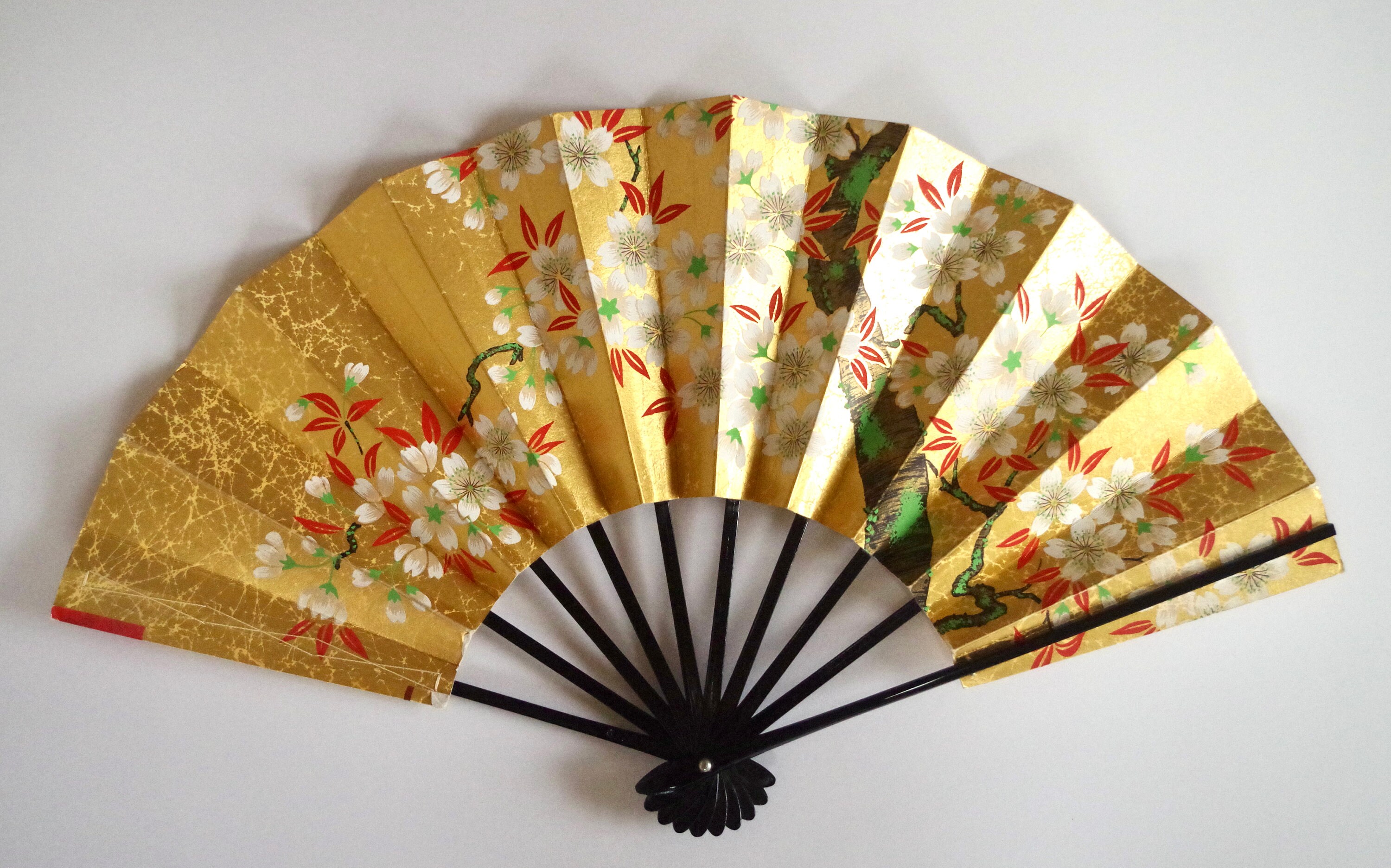 Miyabi Goshoguruma and Cherry Blossom JAPANESE FAN Ogi 扇 - Etsy