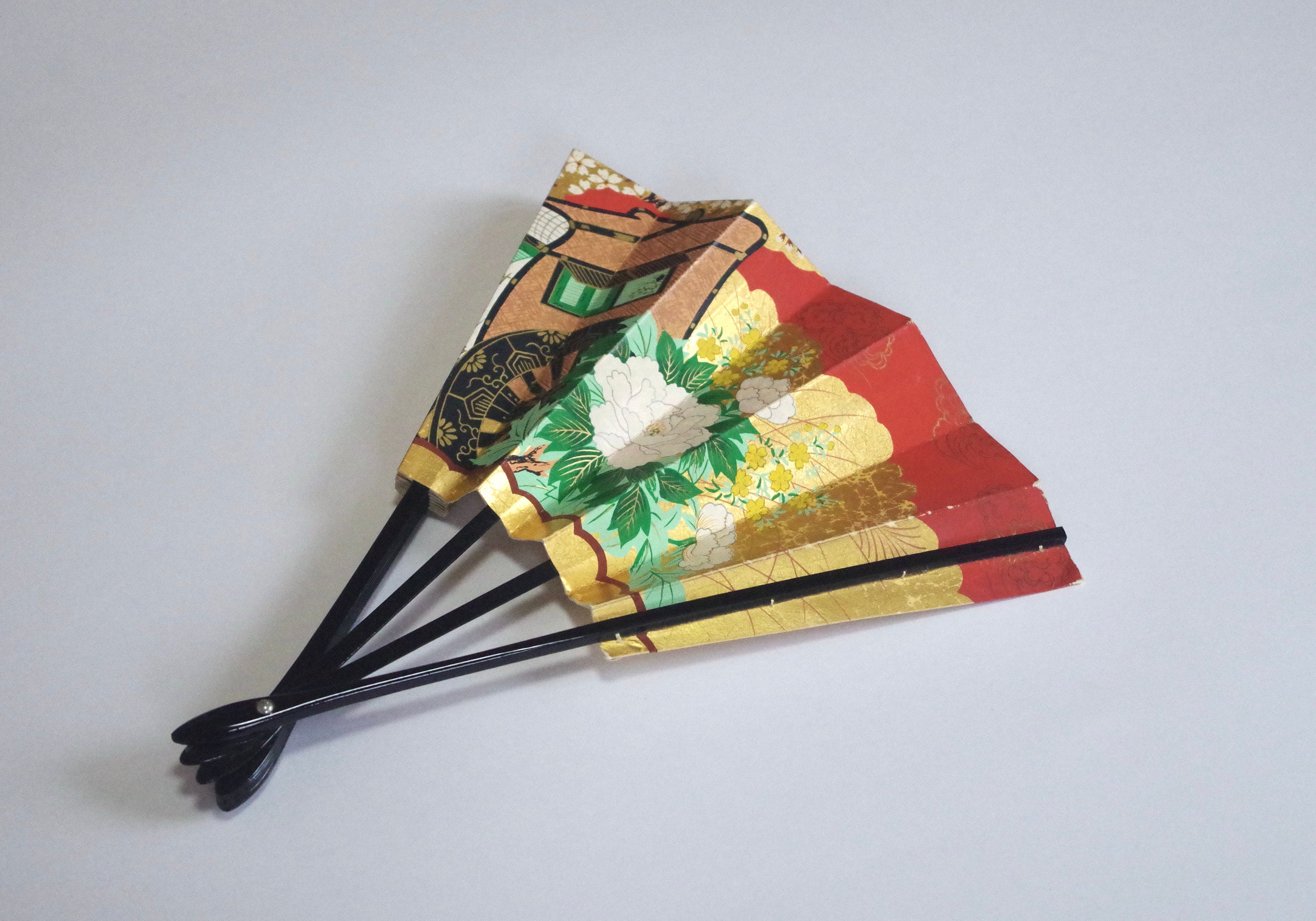 Miyabi Goshoguruma and Cherry Blossom JAPANESE FAN Ogi 扇 - Etsy