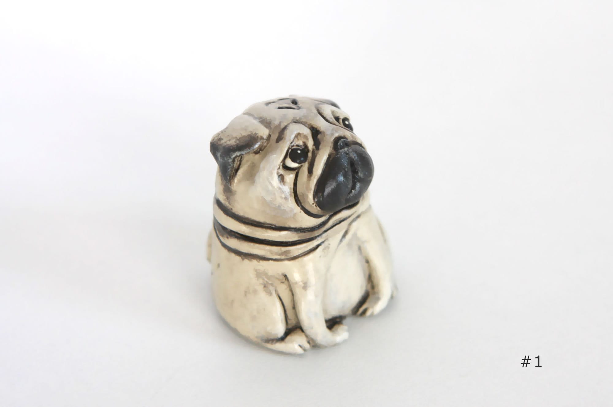 Cute Miniature Pugs, Dog Figurine, Pug Gifts, Pug Art, - Etsy España