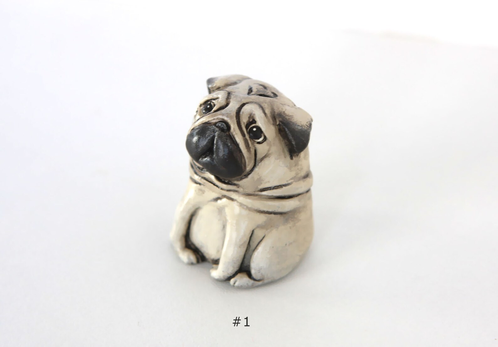 Cute Miniature Pugs, Dog Figurine, Pug Gifts, Pug Art, - Etsy España