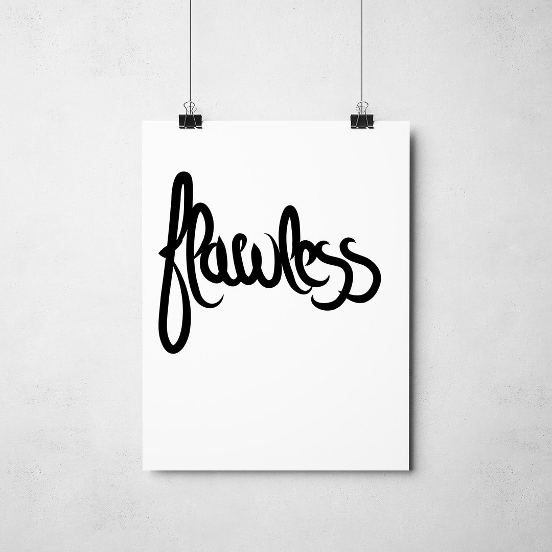 Flawless Beyonce Knowles Printable Download Hand Written Cursive ...