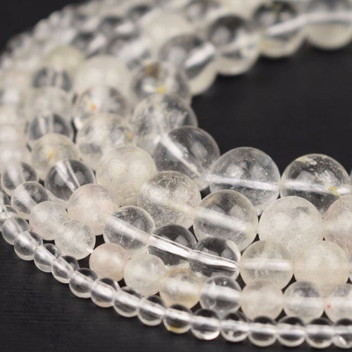 Natural Rock Crystal Beads 4mm 6mm 8mm 10mmclear Quartz - Etsy