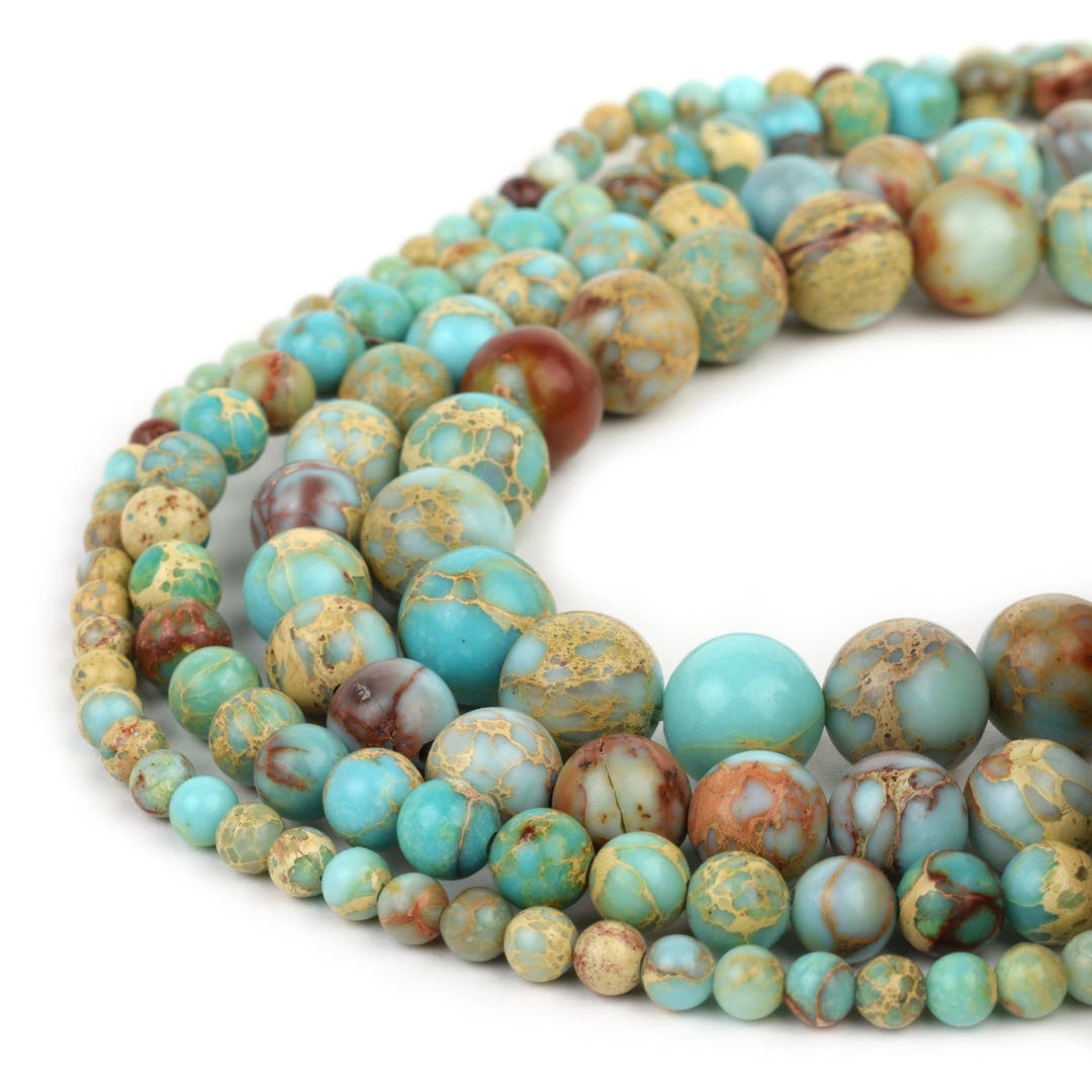 Mint Sea Sediment Jasper Beads 4m 6mm 8mm 10mm Regalite Round Imperial ...