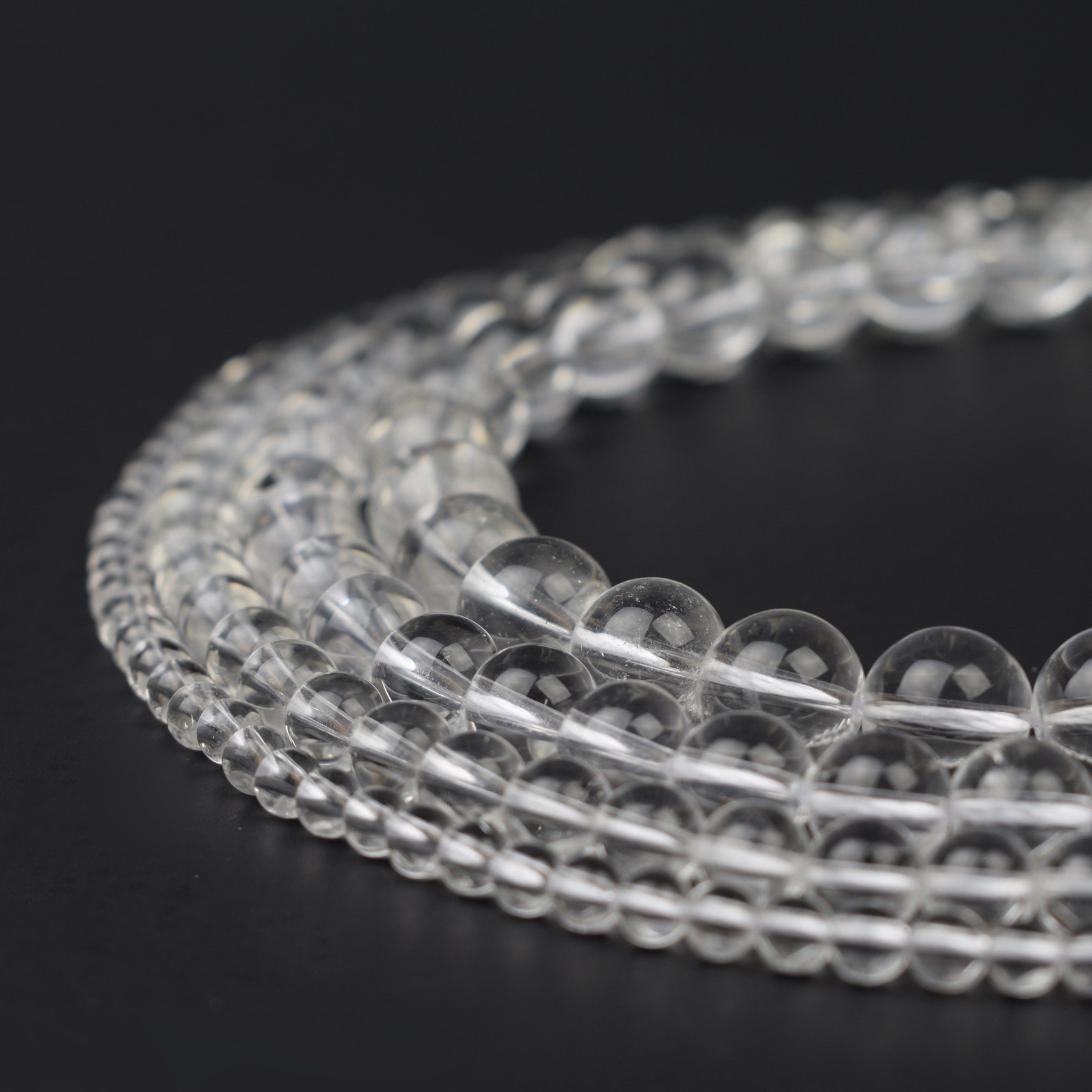 Natural Clear Quartz Beads 4mm 6mm 8mm 10mm 12mm Loose - Etsy