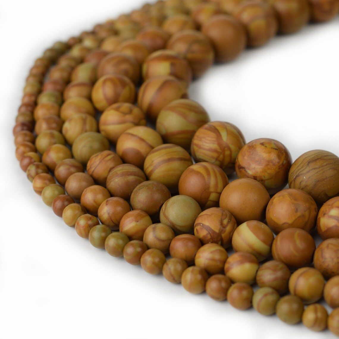 Natural Tiger Skin Beads 4mm 6mm 8mm 10mm 12mm Jasper Round 15.5" Full ...
