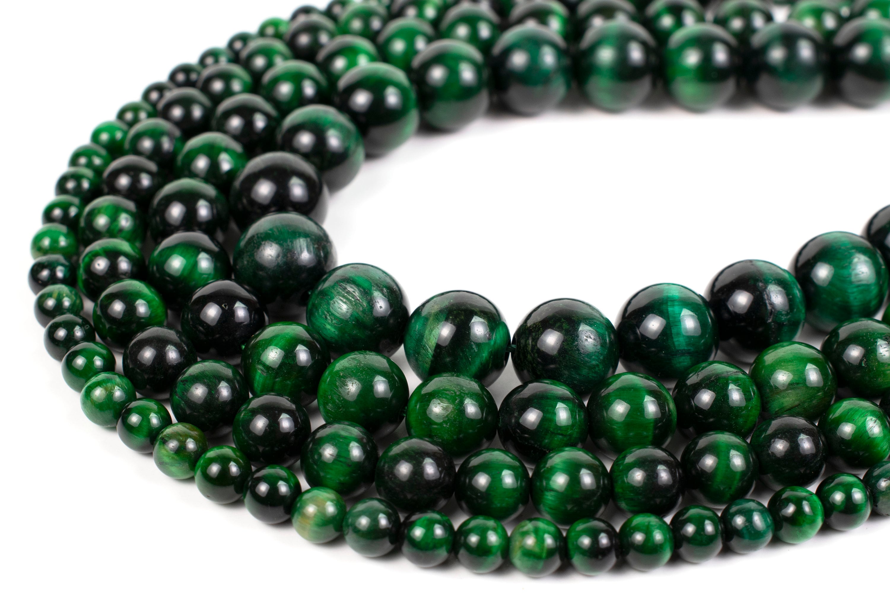 Green Tiger Eye Beads 4mm 6mm 8mm 10mm 12mm Wholesale Round Gemstone 15 ...