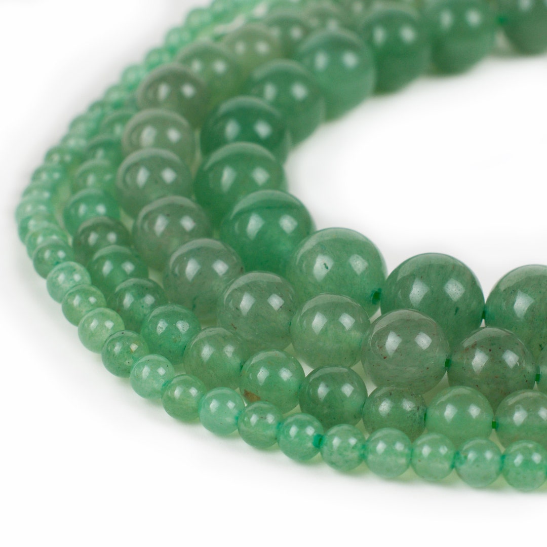 Natural Aventurine Beads 4mm 6mm 8mm 10mm 12mm Round 15.5" Full Strand ...