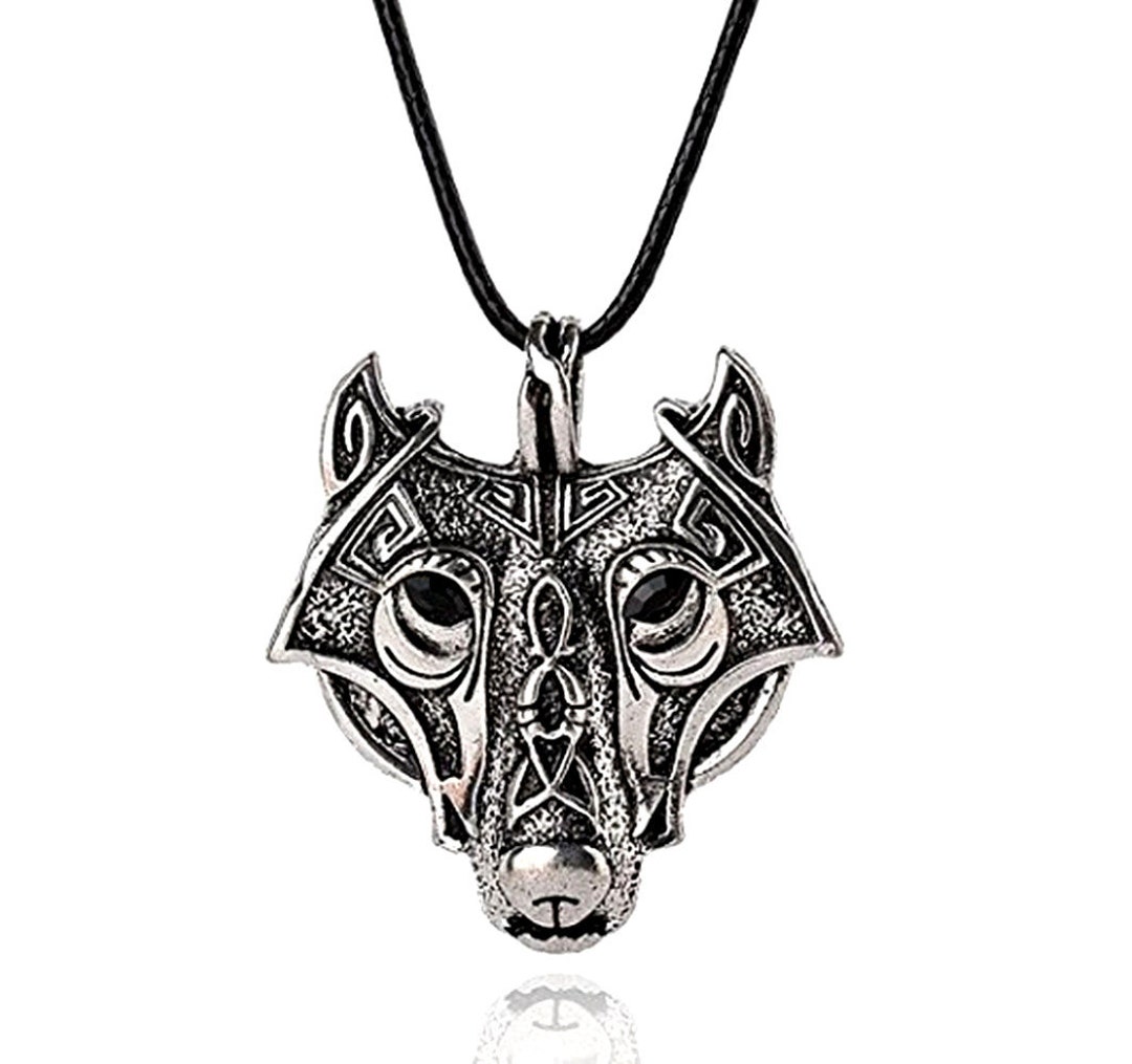 Vikings Norse Wolf,magic Amulet Necklace.wolf Head,wild Men Jewelry ...