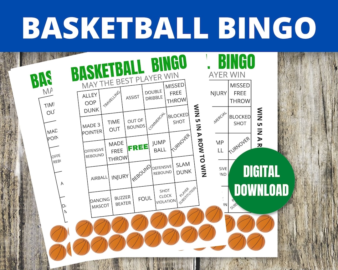 BASKETBALL TOURNAMENT Bingo 2023 | 20 Unique Cards | Play During ANY ...