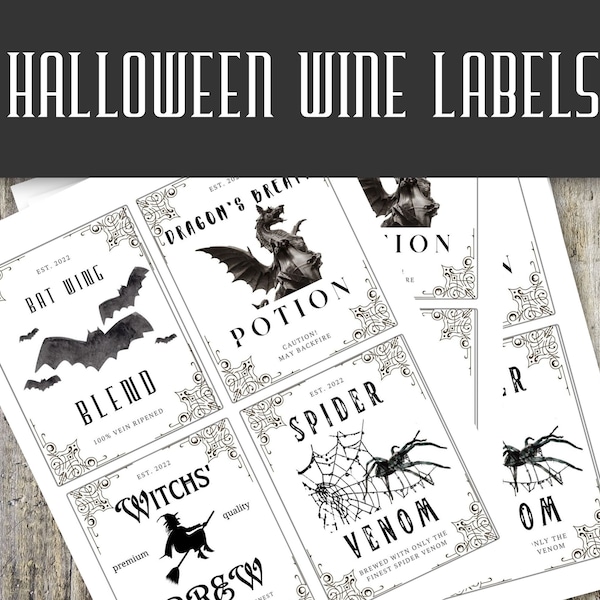 Spooky Labels - Etsy