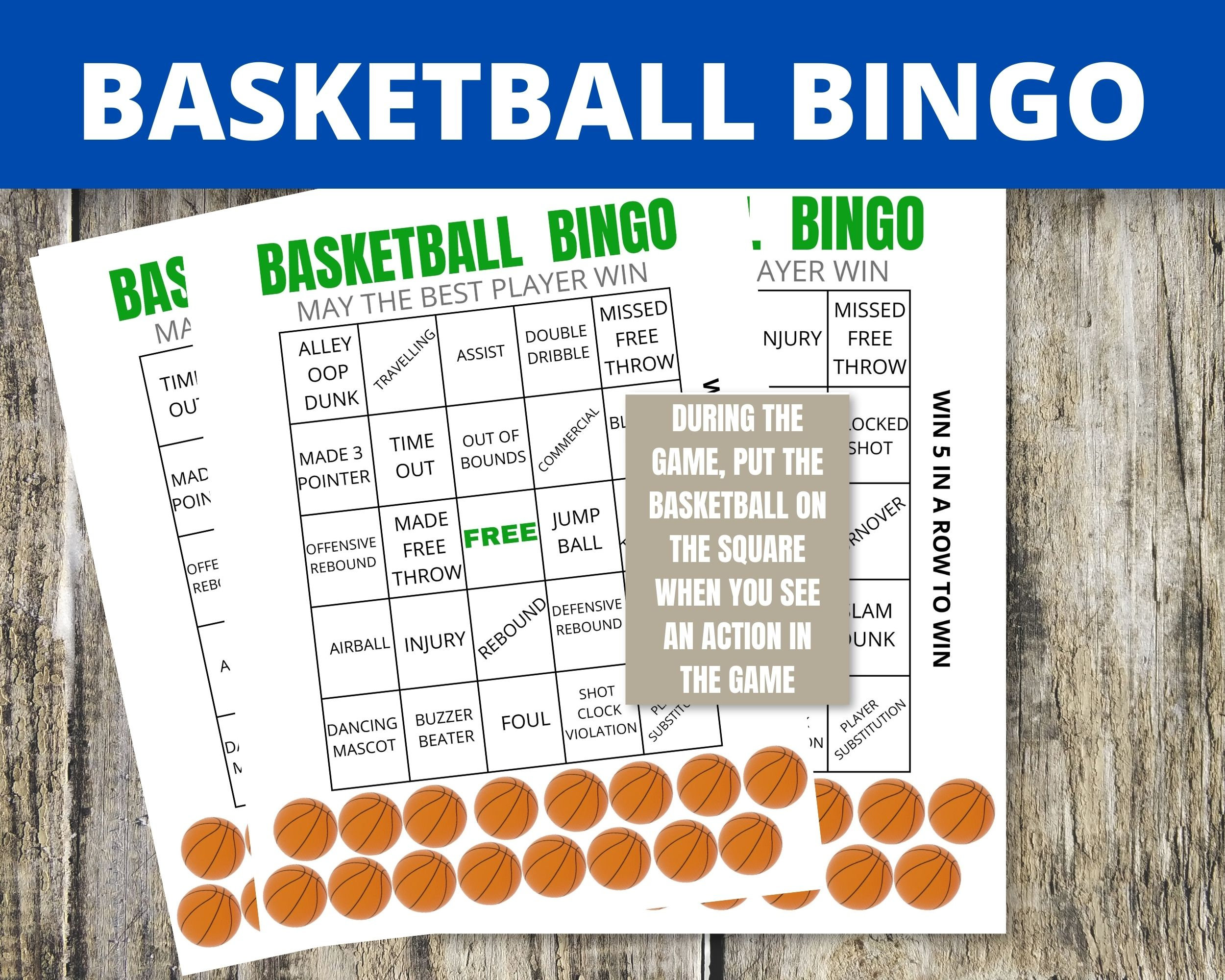 BASKETBALL TOURNAMENT Bingo 2023 | 20 Unique Cards | Play During ANY ...