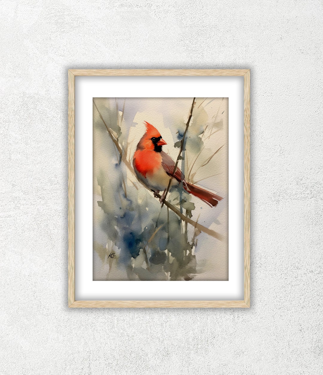 Cardinal Watercolor Printable-1 - Wall Art Digital Download ...