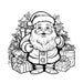 Coloring Page -santa Claus, Instant Download, Coloring Page for Adults ...
