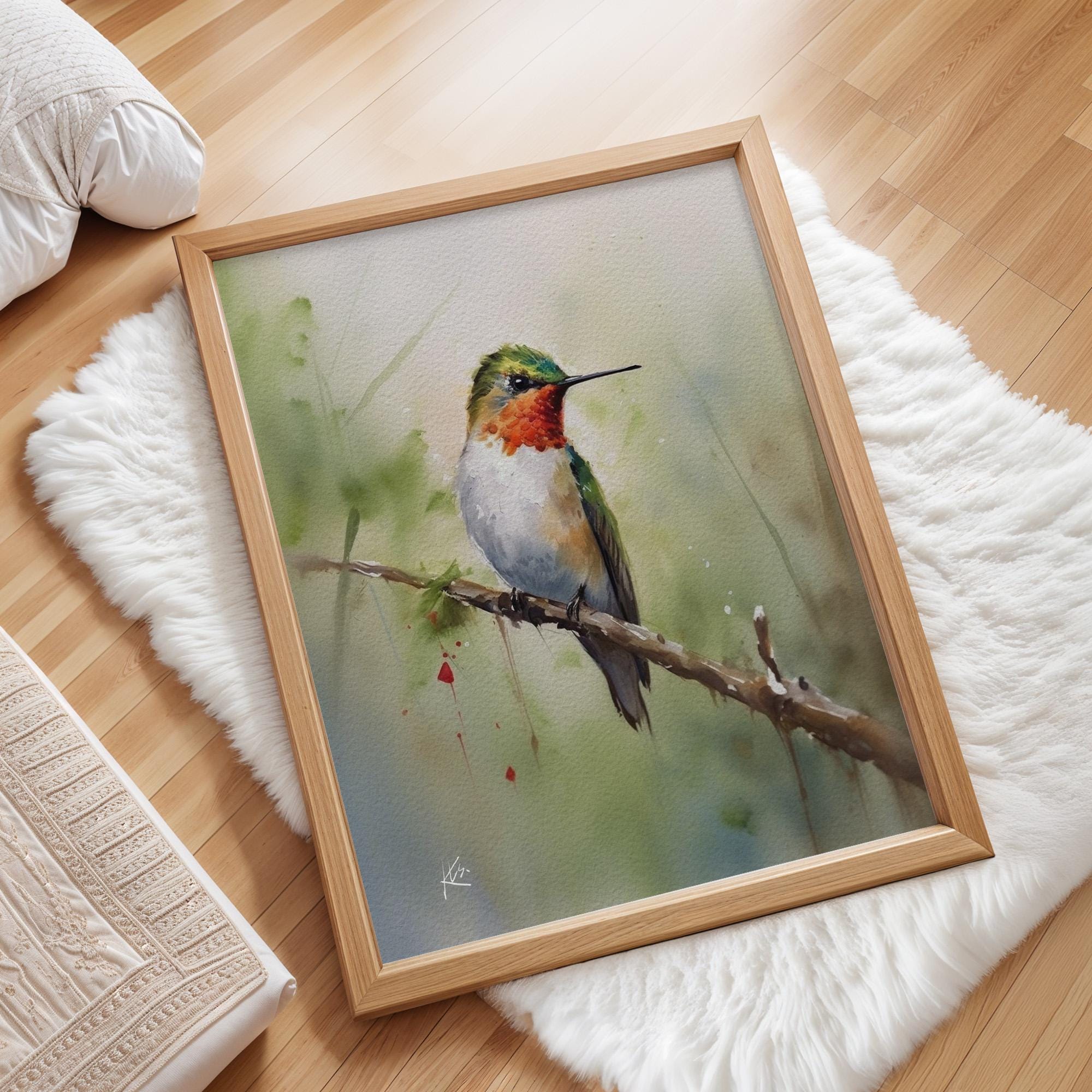 Hummingbird-5 Watercolor Printable - Wall Art Digital Download ...