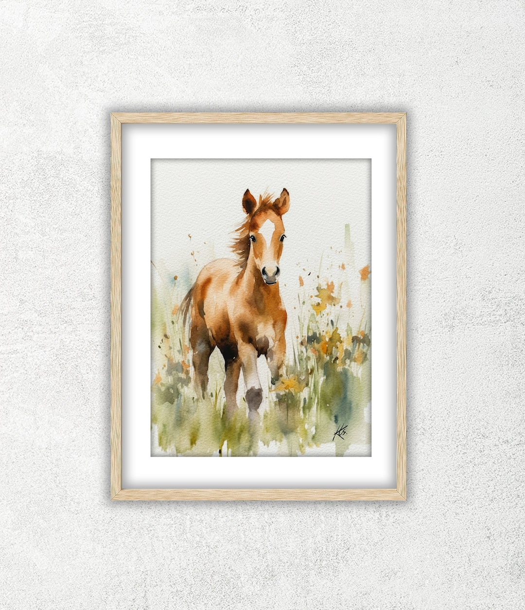 Horse Watercolor Printable - Wall Art Digital Download-downloadable ...