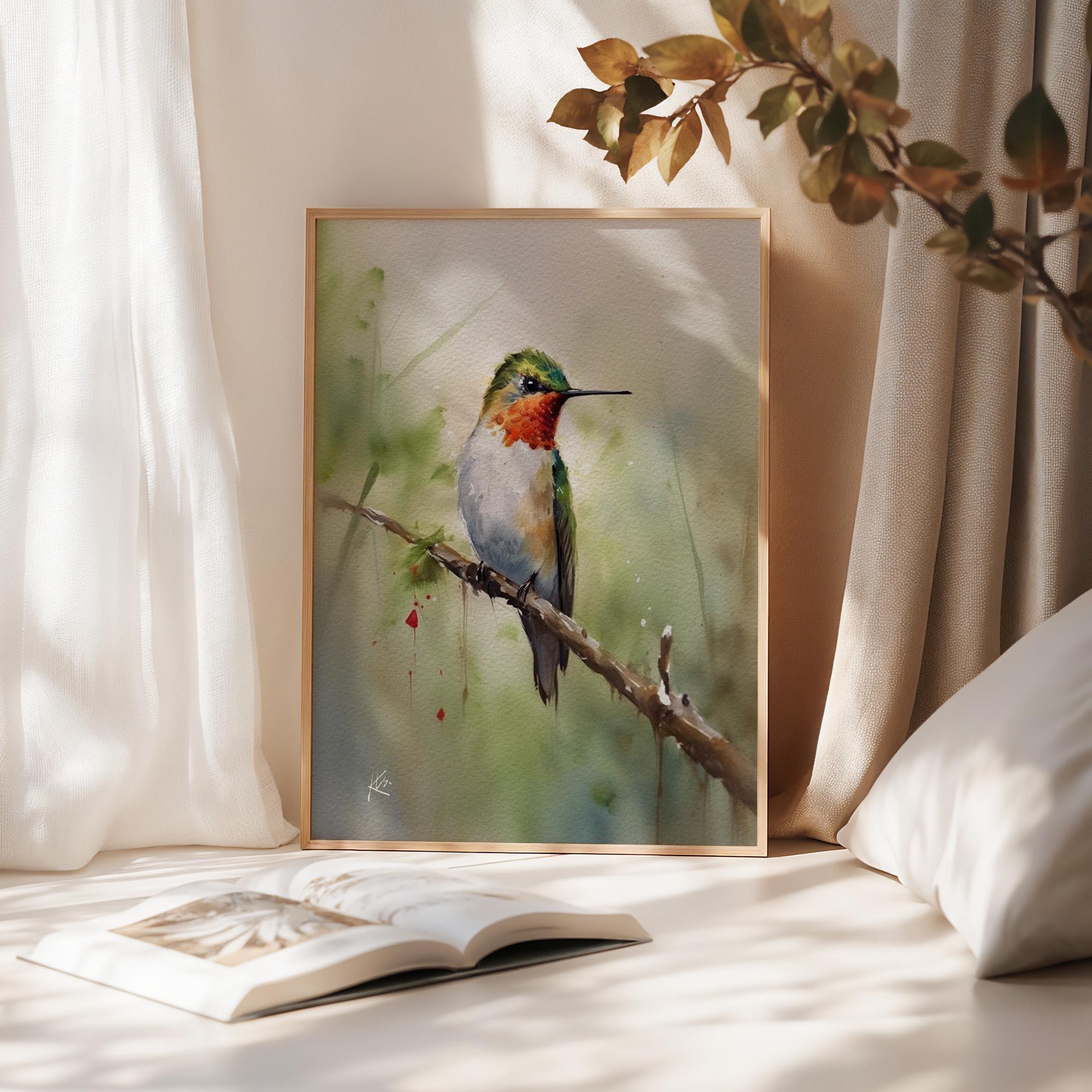 Hummingbird-5 Watercolor Printable - Wall Art Digital Download ...