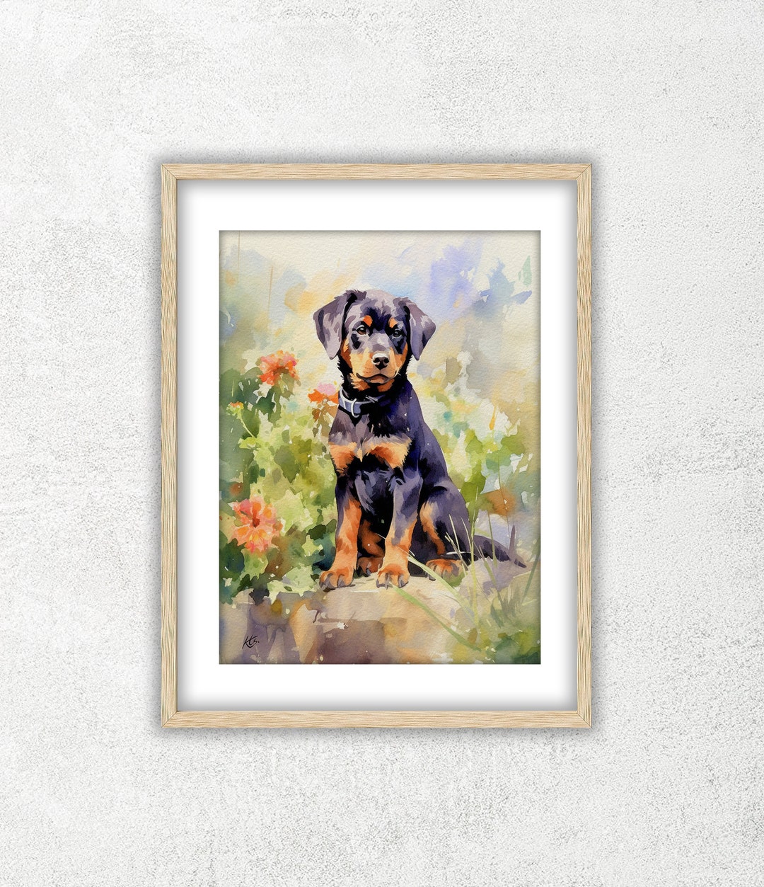 Dog Watercolor Printable - Wall Art Digital Download-downloadable ...