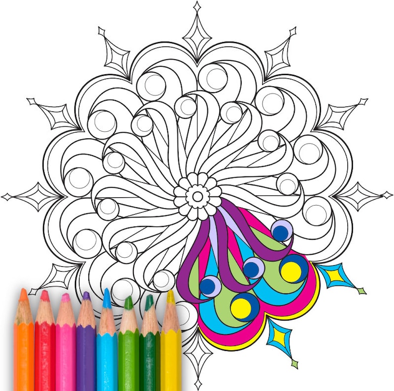 Coloring Page expand-3 Instant Download Relax Mandala - Etsy