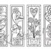 Read-know-grow Coloring Bookmarks Page, Instant Download, Relax Mandala ...