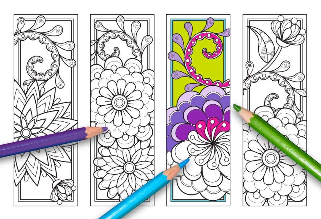 Blossom #1: Mandala Coloring Bookmarks | Printable Adult Coloring Page ...