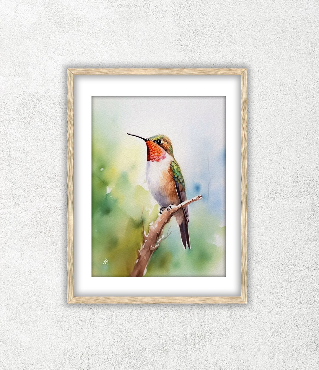 Hummingbird-4 Watercolor Printable - Wall Art Digital Download ...