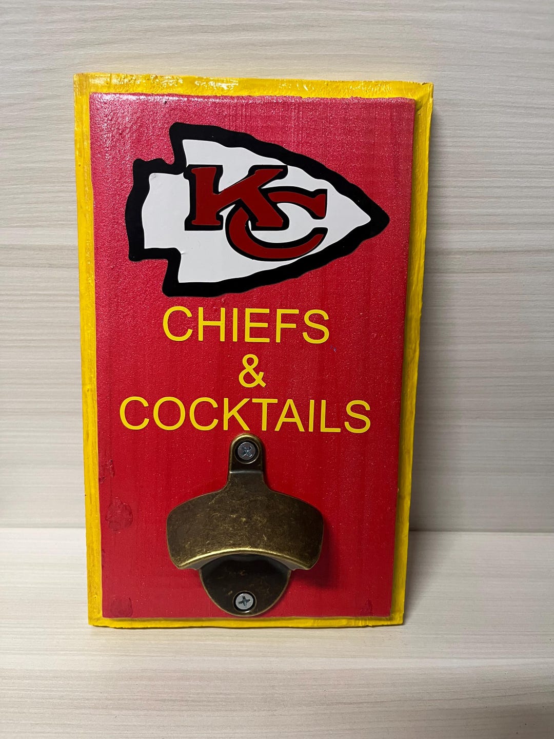 Kansas City Chiefs Beer Opener Wall Plaque - Etsy