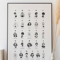 Vintage Hollywood Alphabet Poster • Starlet • A to Z - Etsy