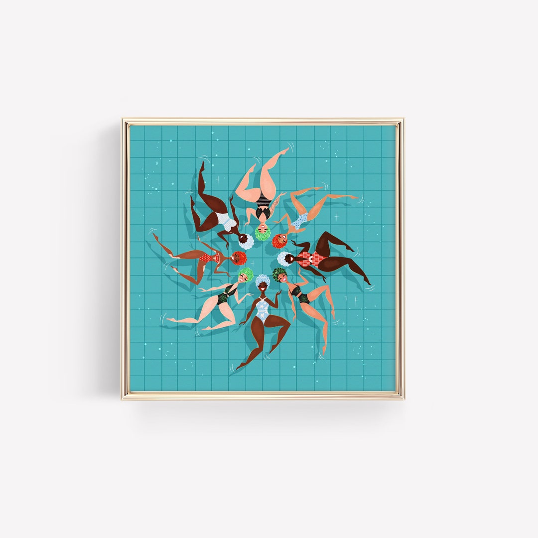 Synchronized Swimmers • Vintage Style • Retro • Pinup • Body Positive ...