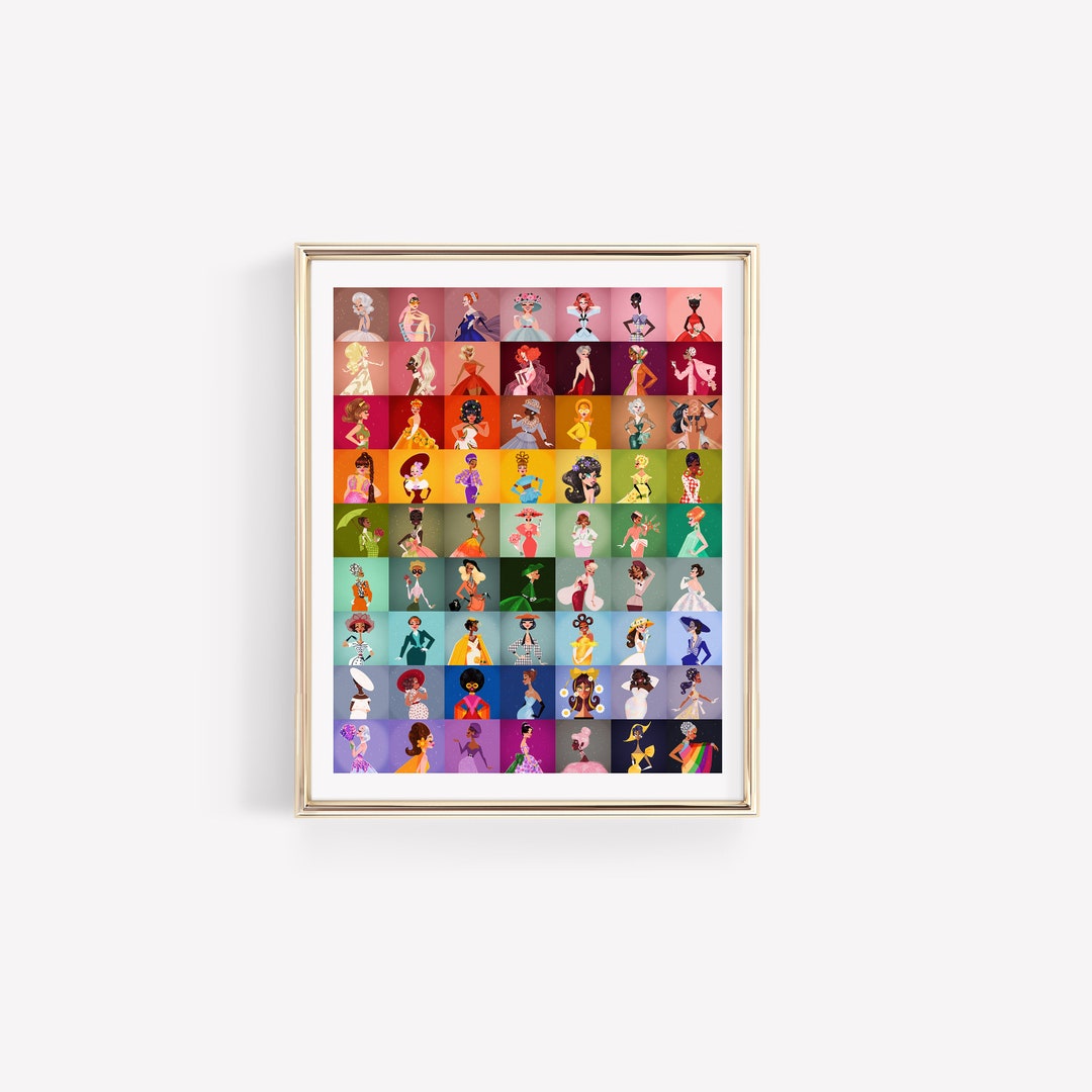 Vintage Rainbow – Art Poster • Designed by Shea • Fashion Illustration ...