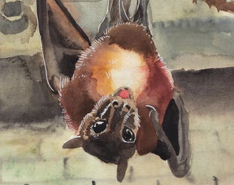 Fruit Bat Painting - Etsy