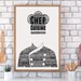 Gift for Chef Personalised Chef Word Art Print Gift Chef Hat and Apron ...