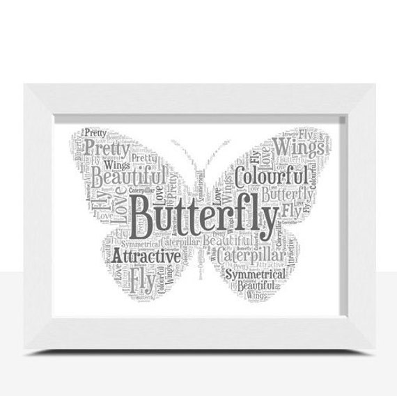Butterfly Word Art Print Word Art Prints Word Art App Personalised