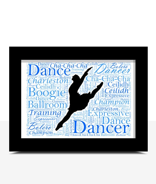 Personalised Word Dancer Word Art Print Dance Word Art Cloud - Etsy UK