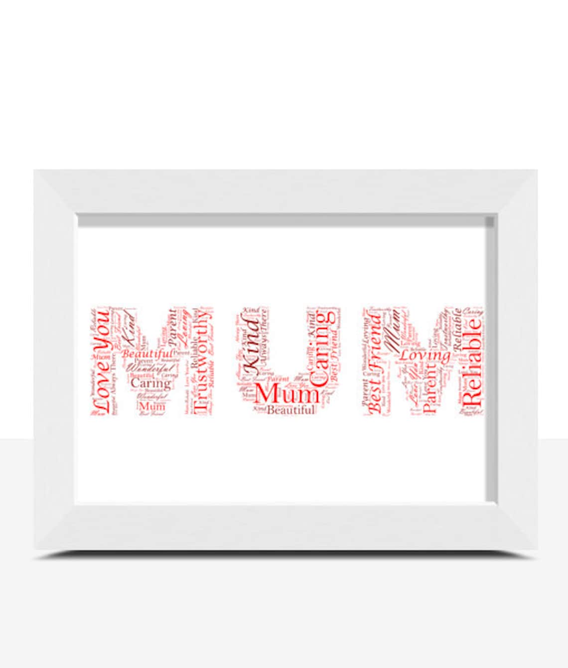 Personalised Mum Word Art Fathers Day Gift, Mothers Day, Unique, Mummy ...