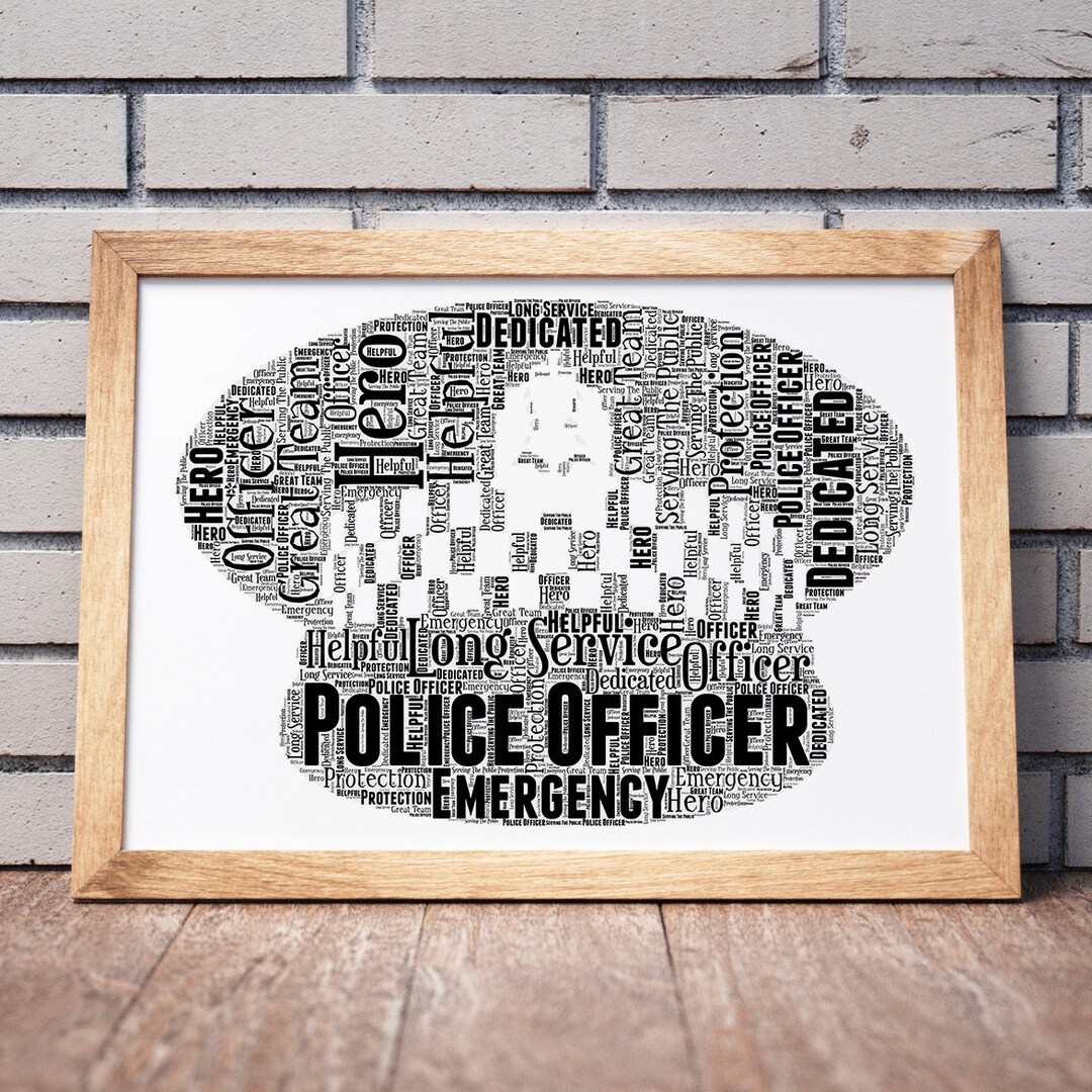 Police UK Gifts, Police Officer Gift, Police Word Art Print Gift ...