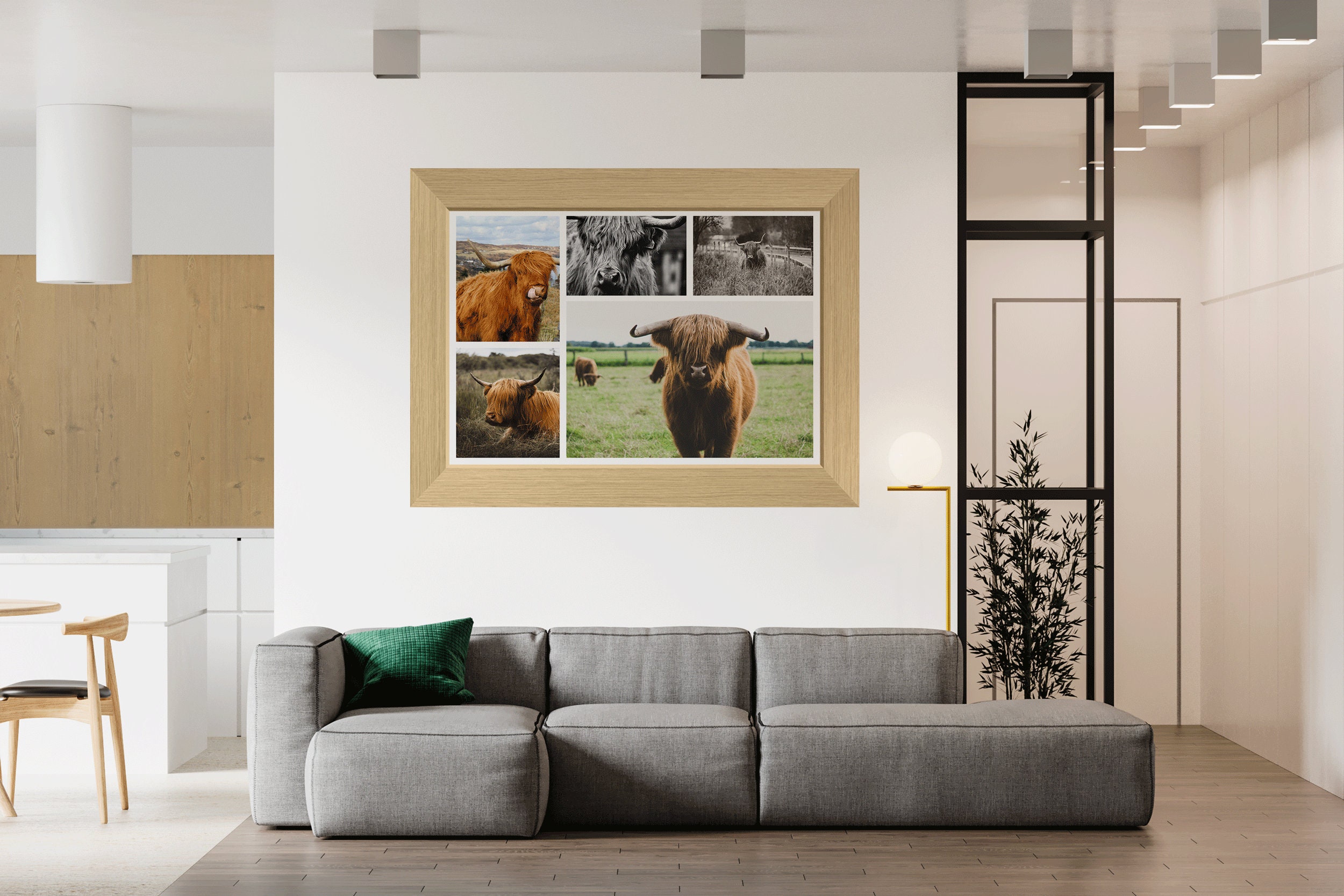 Highland Cattle Art Highland Cow Print Highland Cow Collage - Etsy UK