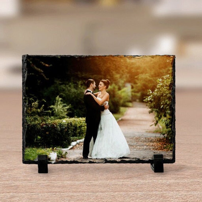 Personalised Photo Slate, Rectangle Photo Rock Slate, Your Photo on ...