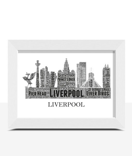 Personalised Liverpool Skyline Word Art Poster Liverpool City | Etsy
