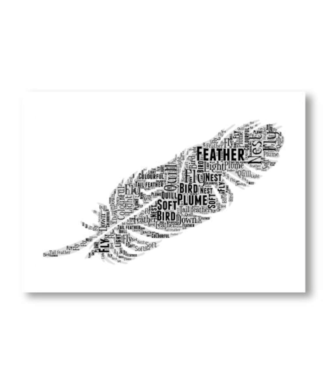 Feather Word Art Print Feather Memorial Special Memory - Etsy UK